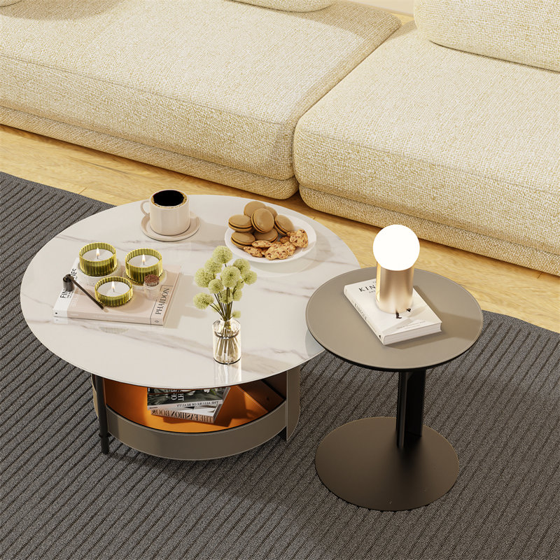 Mercer41 Minimalist Saddle Coffee Center Table Real Sintered Mercer41 Minimalist Saddle Coffee Center Table Real Sintered